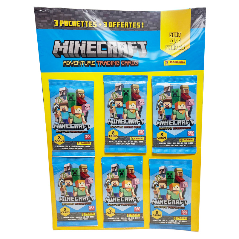 ID9 - Minecraft Trading Cards Serie 1 Pack 3+3 Offerts