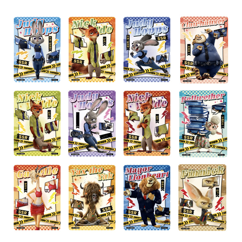 ID9 - Disney Cardfun Zootopia Fun Edition Boite 10 Boosters 4 Cartes