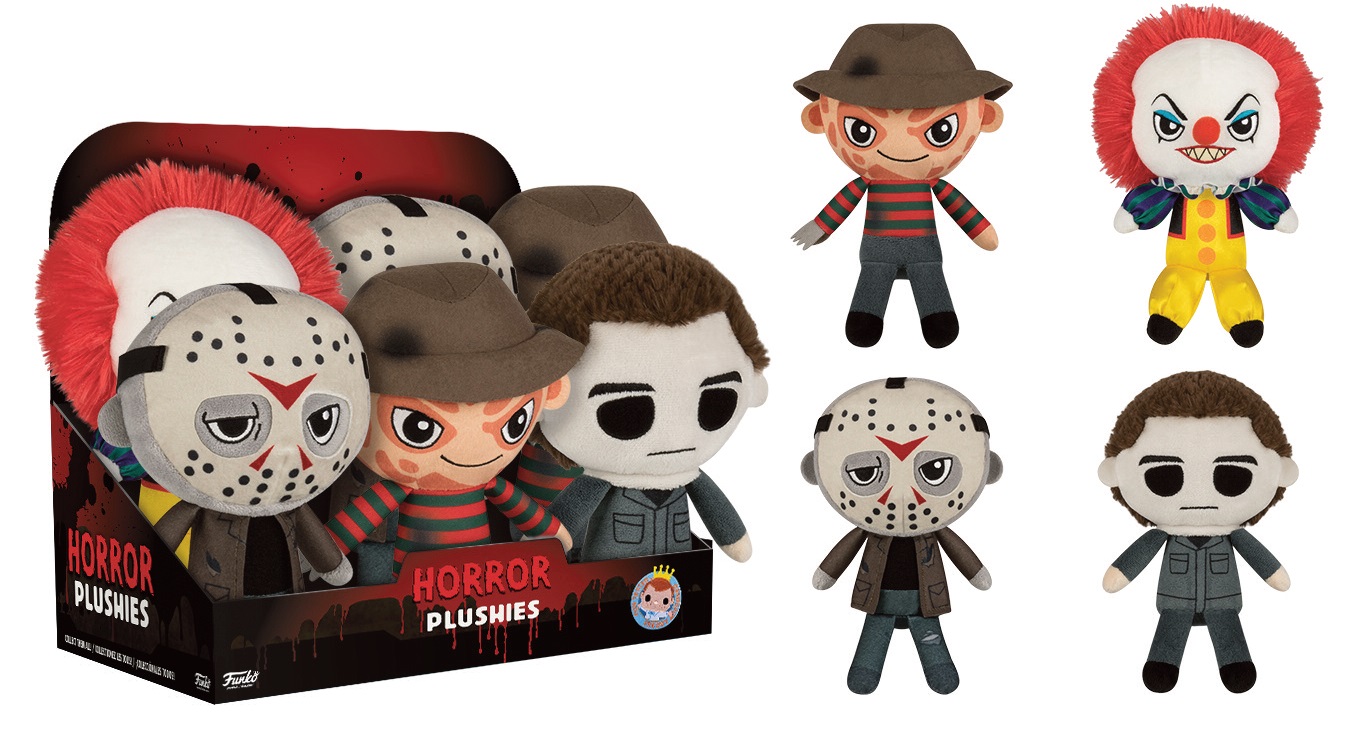 ID9 - Horror Plushies 6pcs Freddy Jason Meyers Pennywise