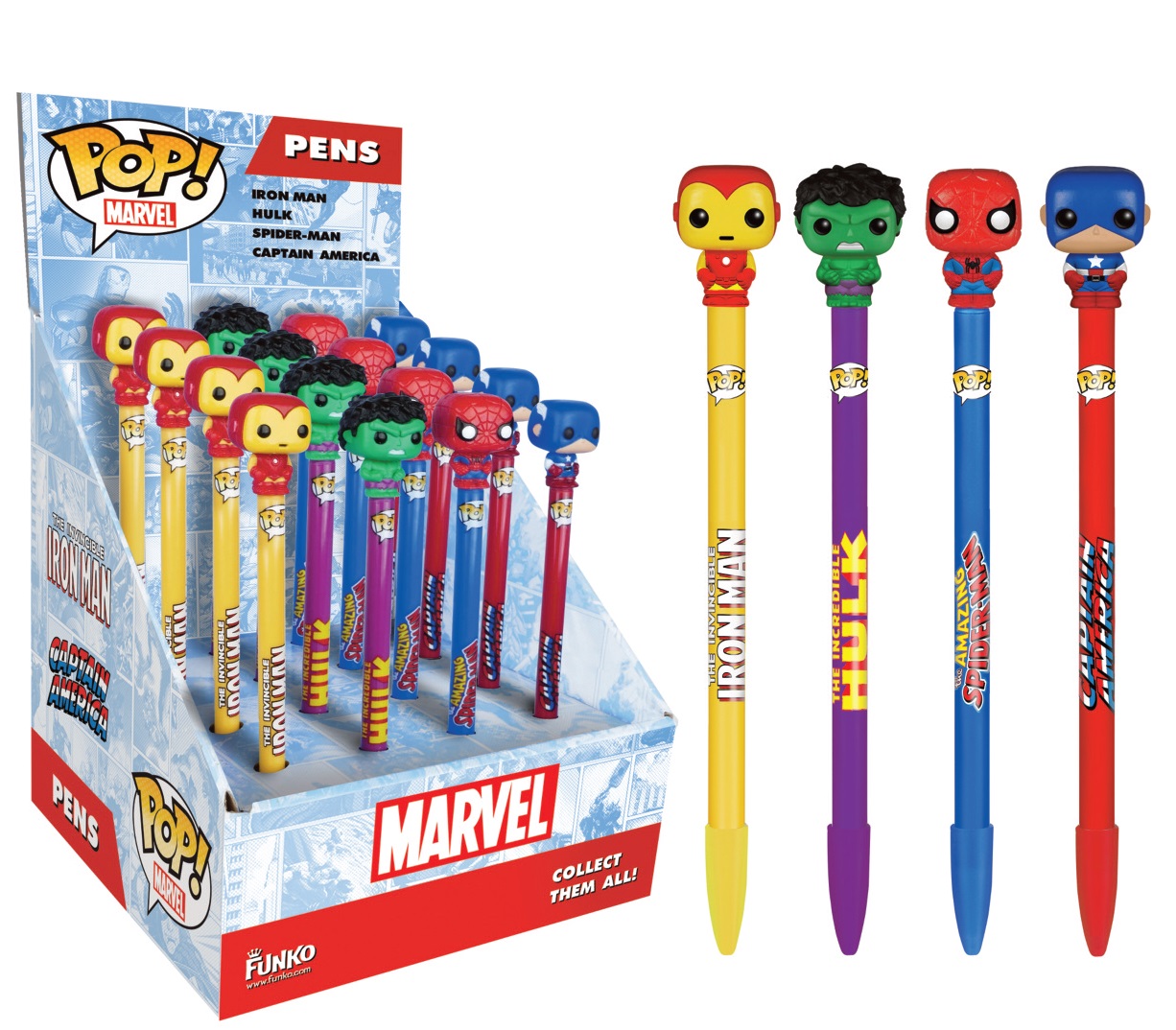 ID9 - Marvel Pop Pen Toppers Présentoir 16pcs