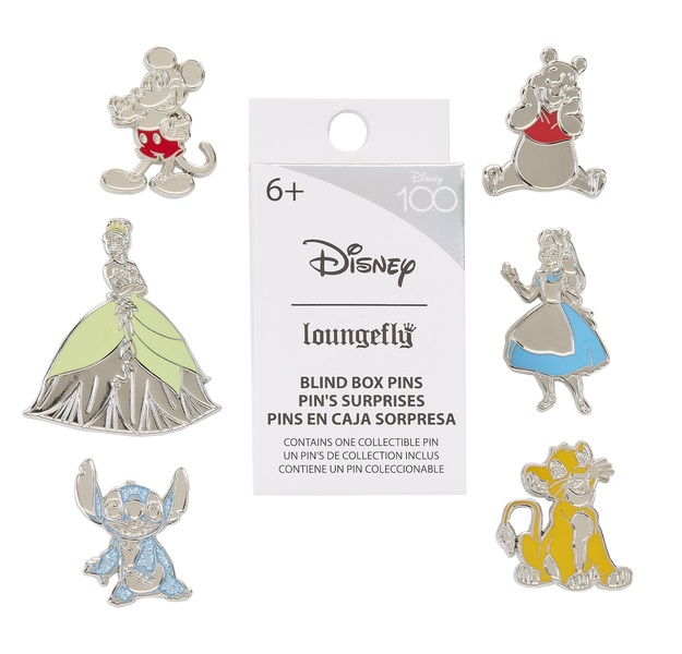 ID9 - Disney Blind pins 100Th Platinum Characters asst x12pcs