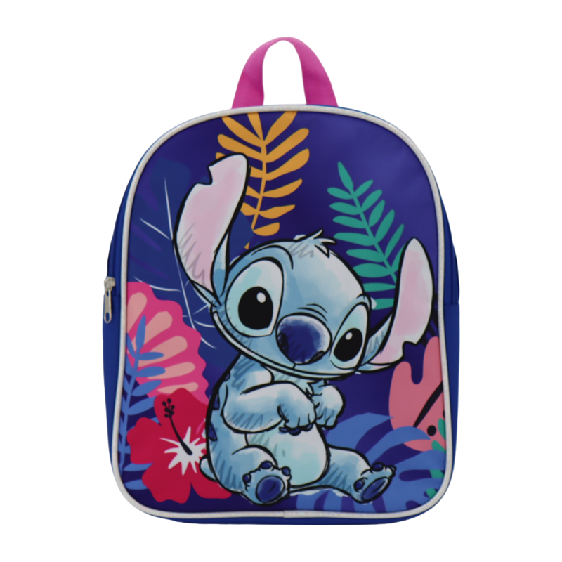 ID9 - Disney Stitch Fleurs Sac A Dos 1 Compartiment 25x20x10,5cm