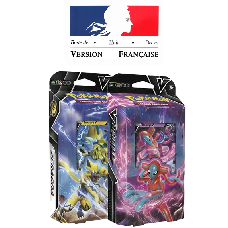 ID9 - Pokemon V Battle Deck Deoxys Zeraora Boite de 8 Decks