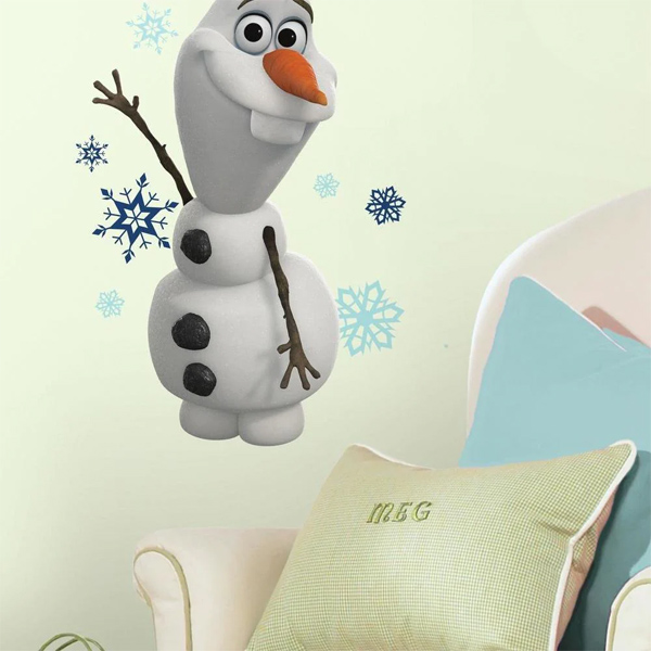 ID9 - Disney Stickers Muraux Geant Frozen Olaf The Snow Man 23X56cm